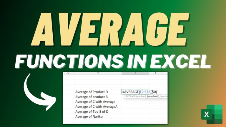 Average Functions In Excel Everything You Need To Know Exceltutorial 4313