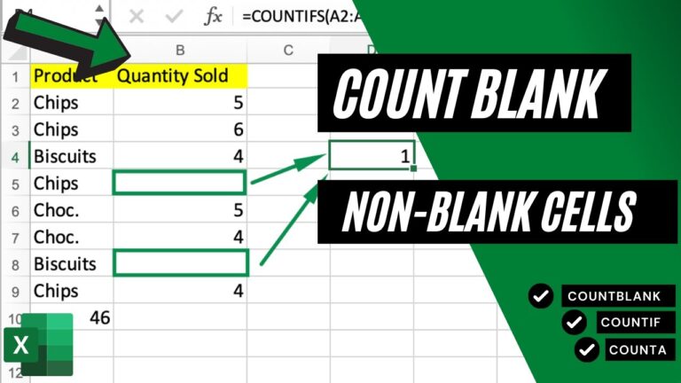 How To Count Blank And Non Blank Cells In Microsoft Excel Formulas Riset