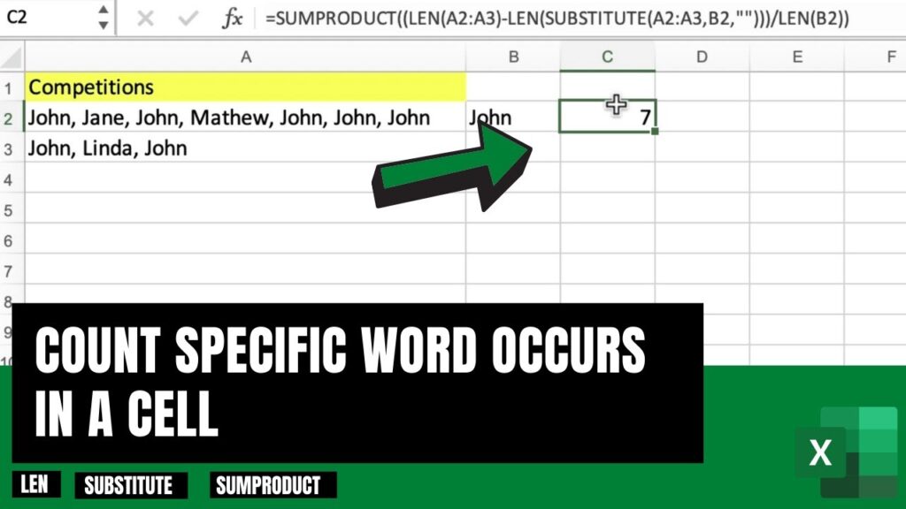 How To Count Specific Word That Occurs In A Cell ExcelTutorial how-to-count-specific-word-that-occurs-in-a-cell-exceltutorial