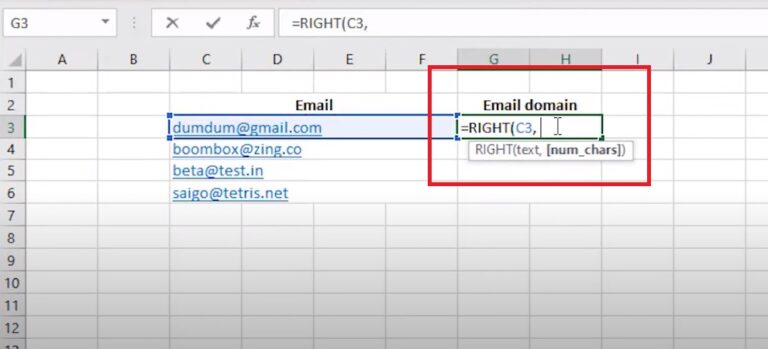 How To Get Domain Name From Email Address Exceltutorial
