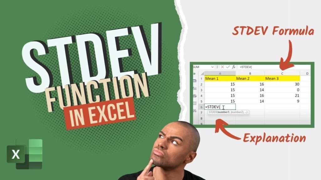 How To Use STDEV Function In Excel With Examples ExcelTutorial How To Use STDEV Function In Excel With Examples ExcelTutorial