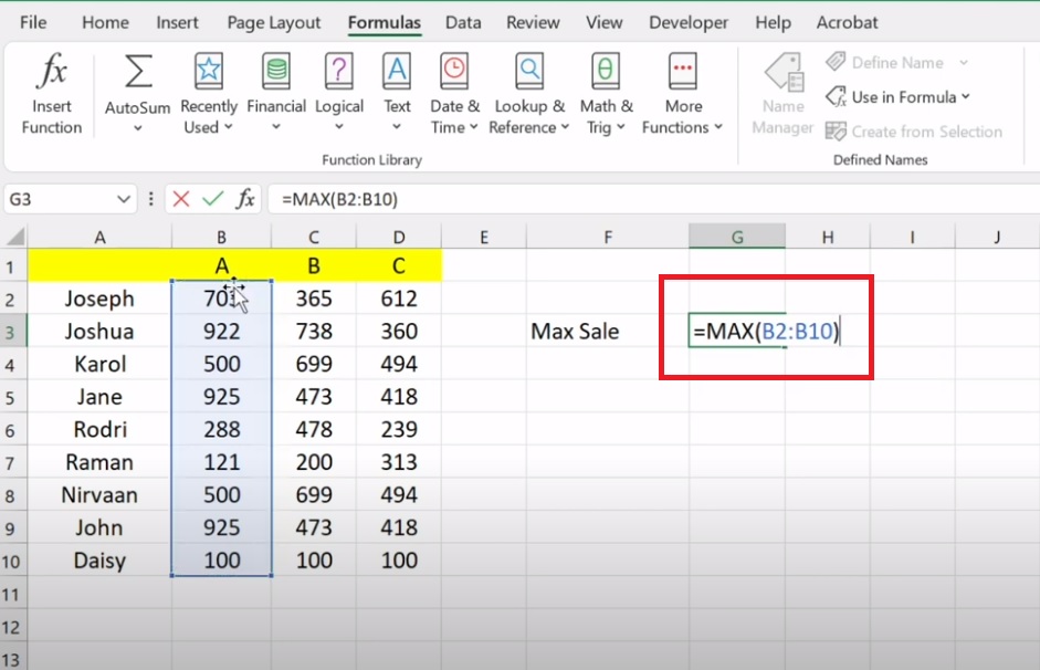 How To Find The Max Value In Excel ExcelTutorial