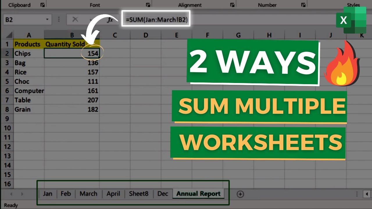 How To Sum Multiple Workbooks In Excel ExcelTutorial