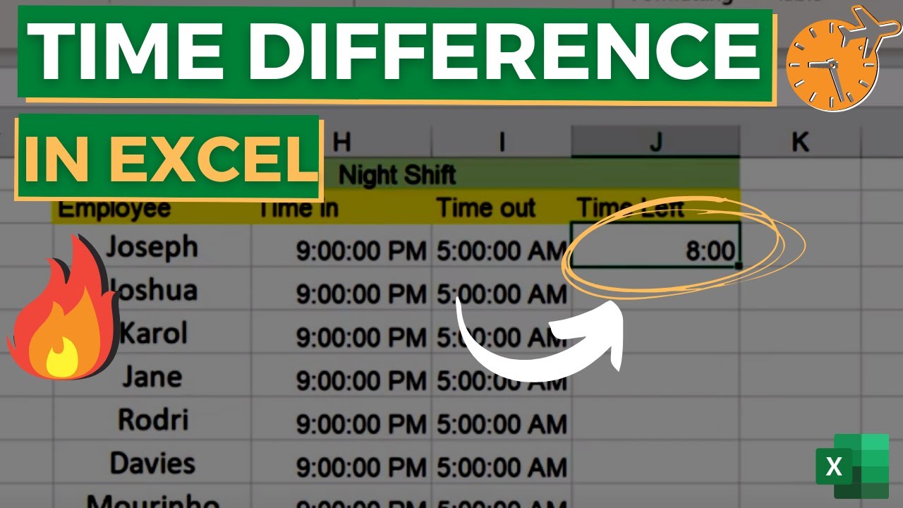 How To Calculate Time Difference In Excel ExcelTutorial
