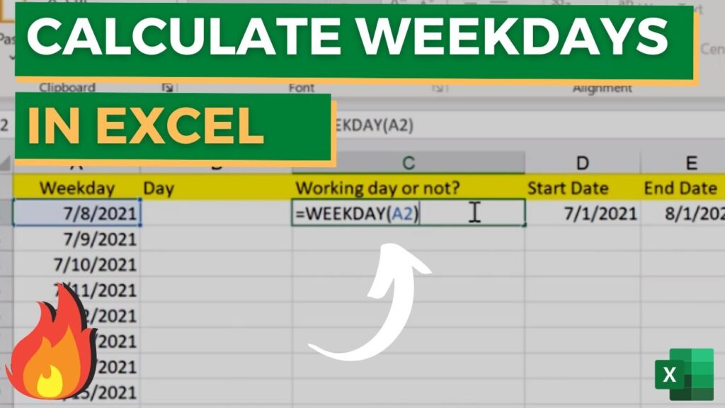 How To Get The Number Of Weekdays Or Workdays Between Two Dates