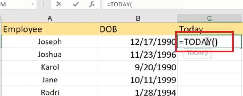 How To Calculate Days Until Next Birthday ExcelTutorial