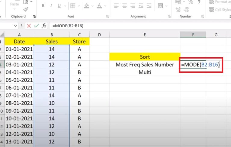  How To Use MODE Function In Excel With Examples ExcelTutorial