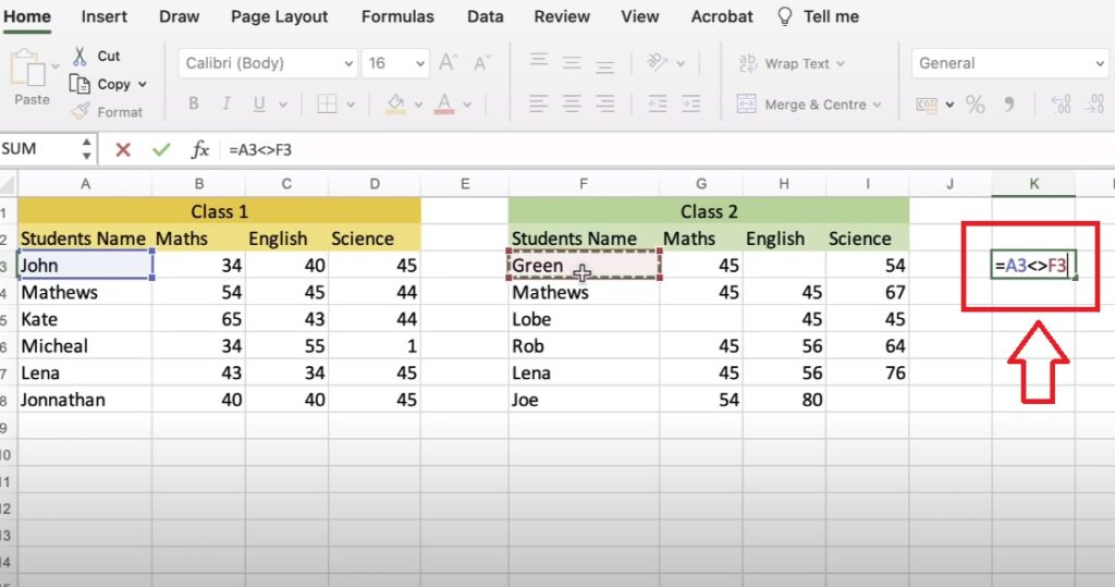 Not Equal to in Excel: A Basic Guide - ExcelTutorial