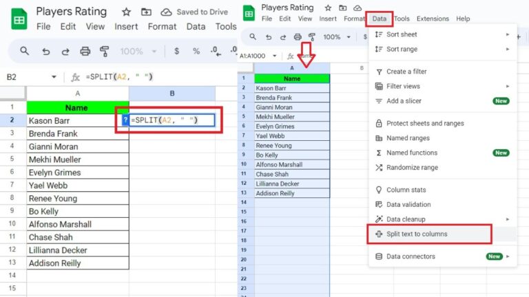 How To Separate Names In Google Sheets Quick Guide ExcelTutorial