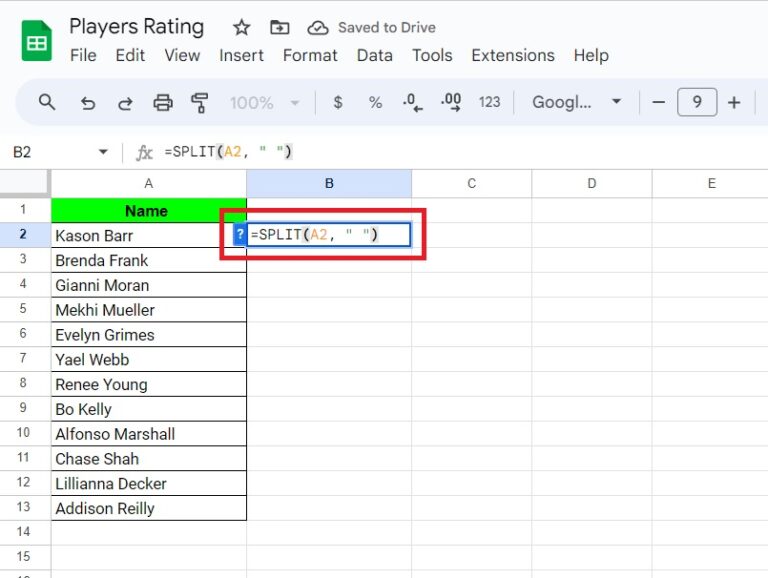 How To Separate Names In Google Sheets Quick Guide ExcelTutorial